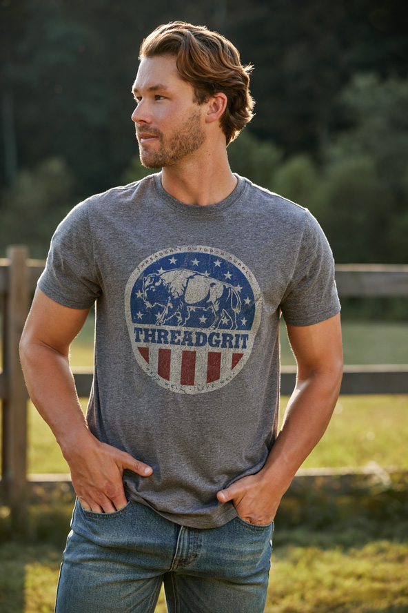 AMERICANA BISON TEE – ThreadGrit